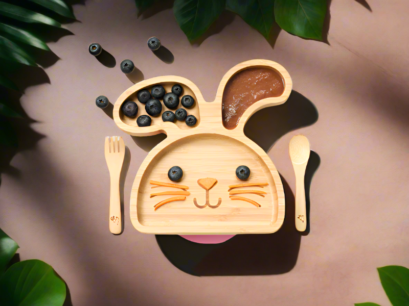 Purely Mama | Bamboo Suction Plates, Bowls & Cups for Babies 6–24M