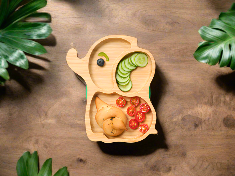 Purely Mama | Bamboo Suction Plates, Bowls & Cups for Babies 6–24M